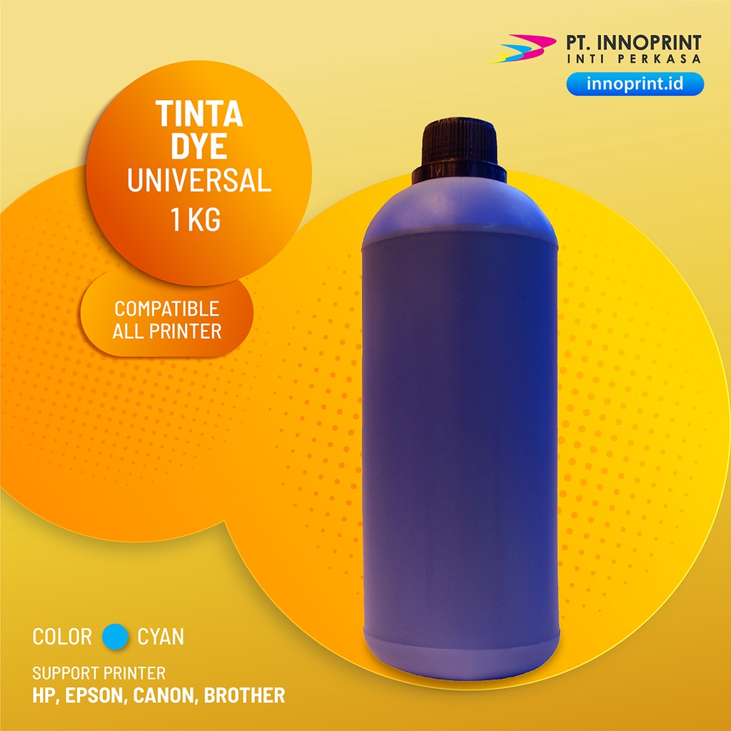 Jual Tinta Botol Cair Dye Ink 1000 ml / 1 KG Bisa Untuk Semua Printer ...
