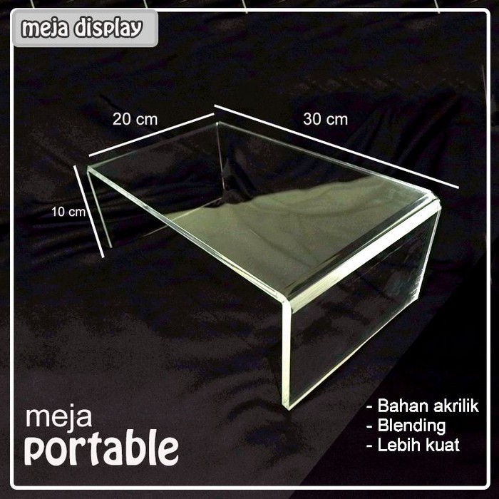 Jual Meja Akrilik - Meja Pajangan Tekuk U Uk.30x20x10cm 3mm Clear ...
