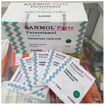 Jual Sanmol Forte tab 650 mg/Tablet (1 strip isi 4 tablet) | Shopee ...