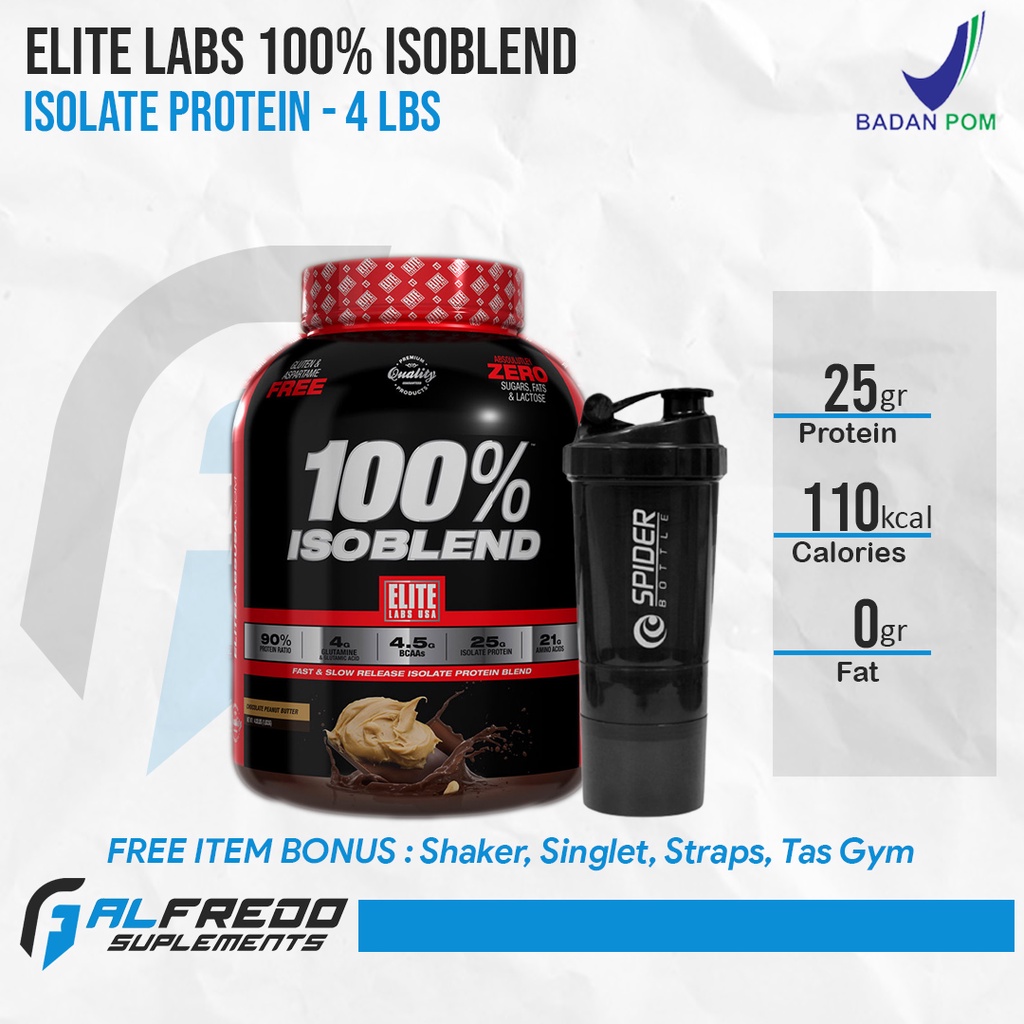 Jual Elite Labs Iso Blend 4lbs Whey Protein Isolate BPOM AOM | Shopee ...