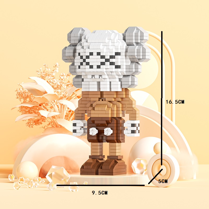 Jual Kaws Mainan Balok Edukasi Karakter Kartun Mainan Balok DIY 3D ...