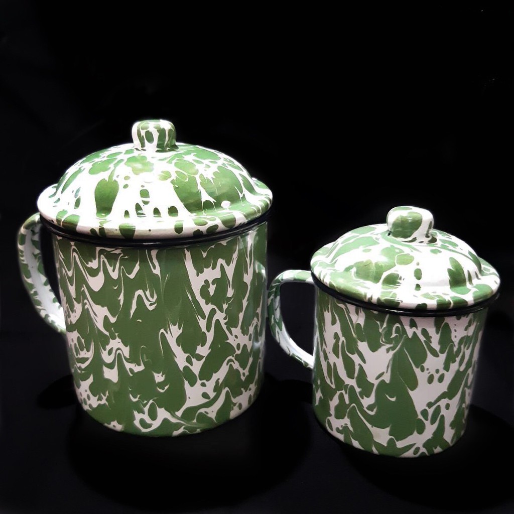 Jual Set Mug Blirik Bapak Ibu / Set Mug Vintage Jadul Enamel Blirik ...