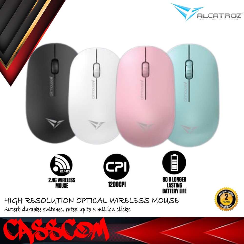 Jual Mouse Wireless Alcatroz Airmouse V 1200 CPI Ergonomic Design ...