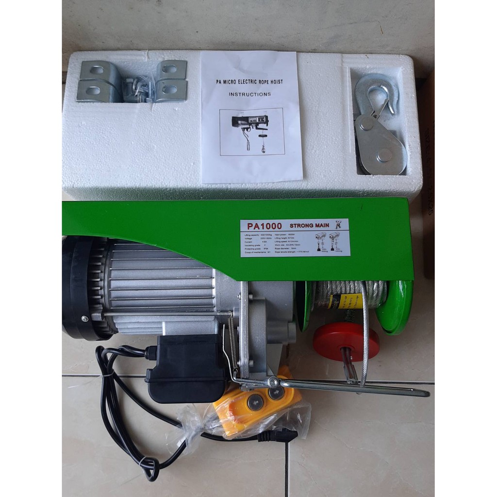 Jual micro electric rope hoist - takel katrol listrik PA1000 | Shopee ...