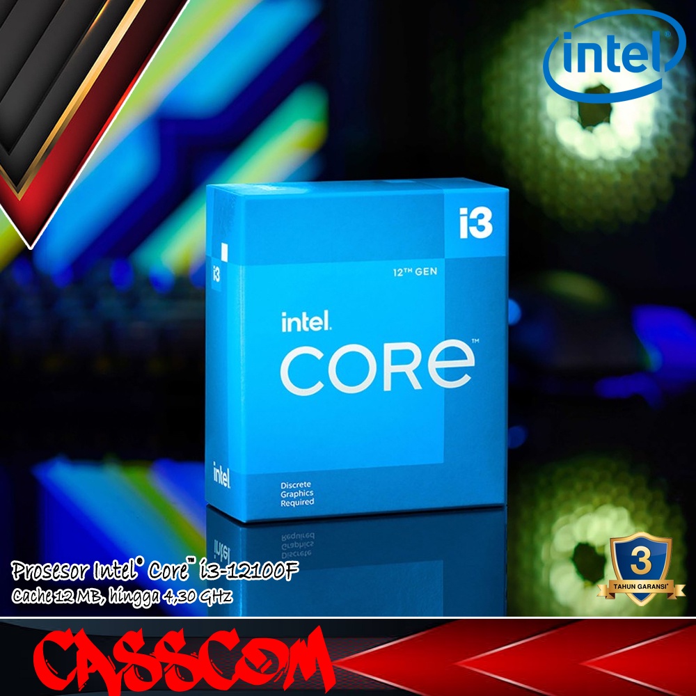 Jual Processor Intel Core i3 12100F 3.3GHz Up To 4.3GHz Box Socket LGA ...
