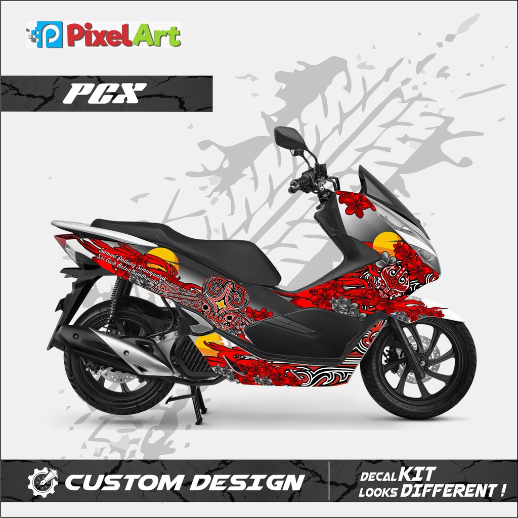 Jual STICKER DECAL MOTOR HONDA PCX MOTIF BATAK FULL BODY PREMIUM ...