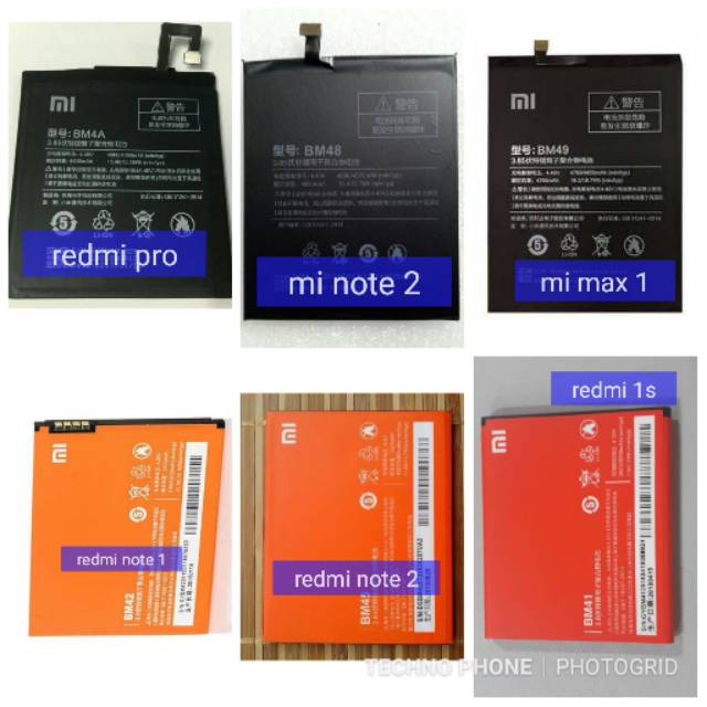 Jual Baterai ori oem xiaomi xioami bm41 remdi 1s bm42 redmi note 1/2 ...