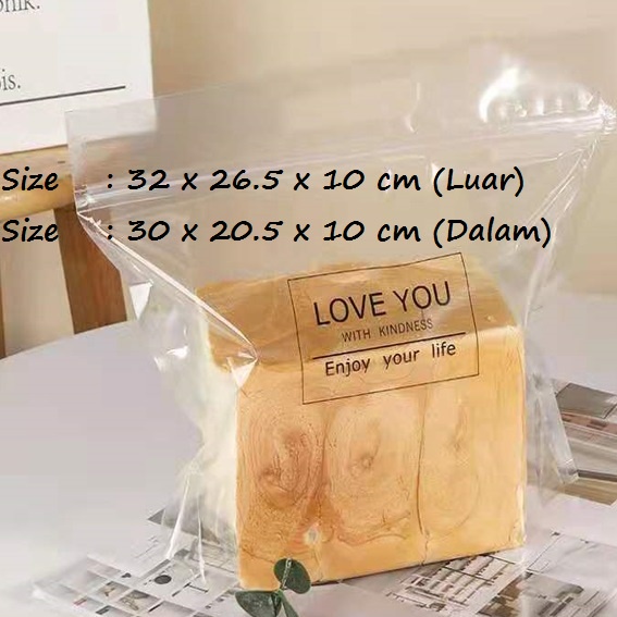 Jual Plastik Roti Tawar Zipper Kemasan Kantong Kertas Roti Tawar Toast ...