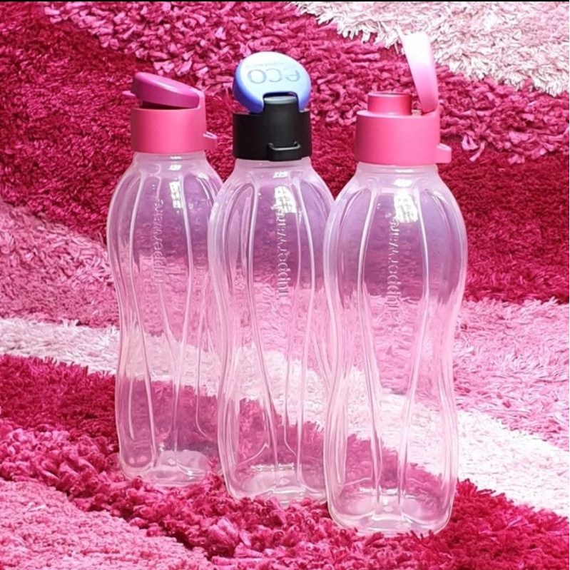 Jual tupperware eco bottle flip transparan 500ml - botol air minum ...