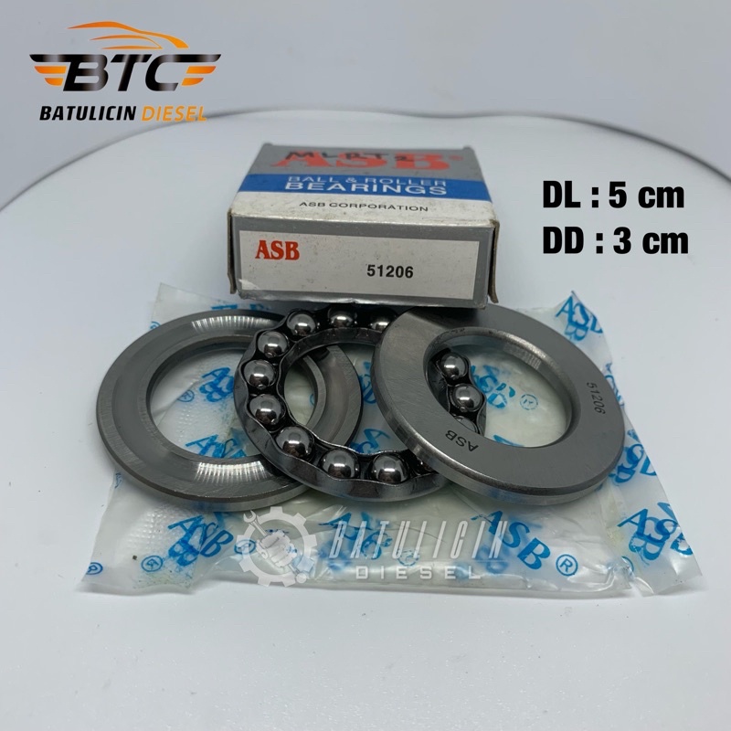 Jual BEARING / KLAHAR / LAHER 51206 ASB | Shopee Indonesia