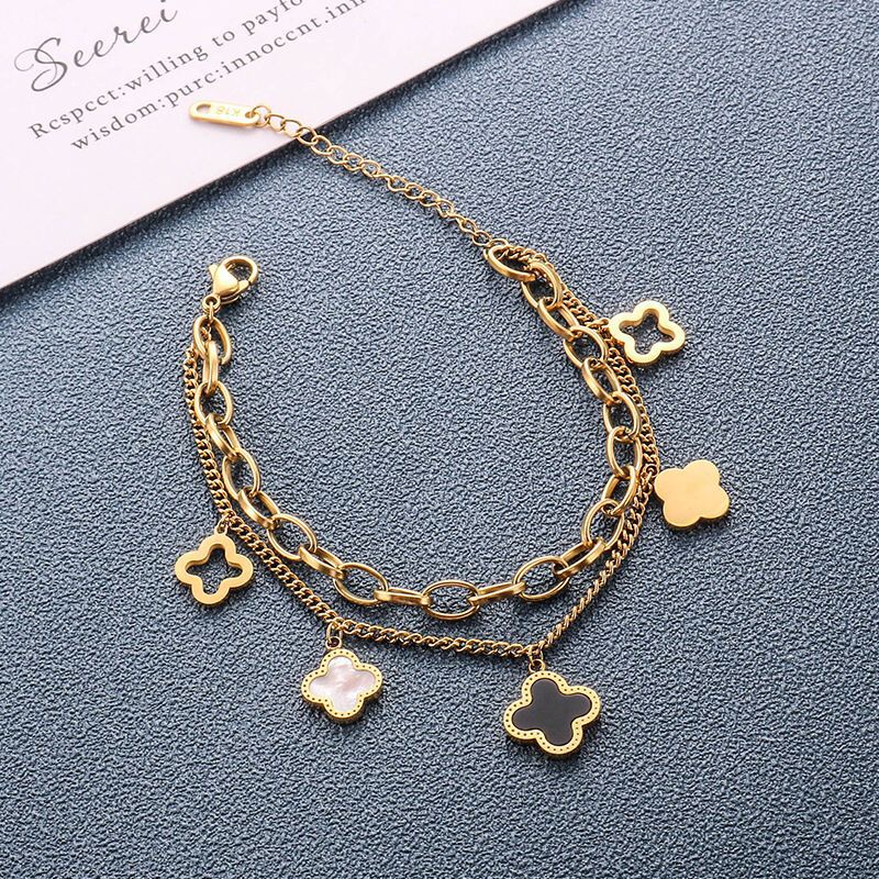 Jual Gelang Clover Titanium Holo Anti Karatan Gt151 | Shopee Indonesia