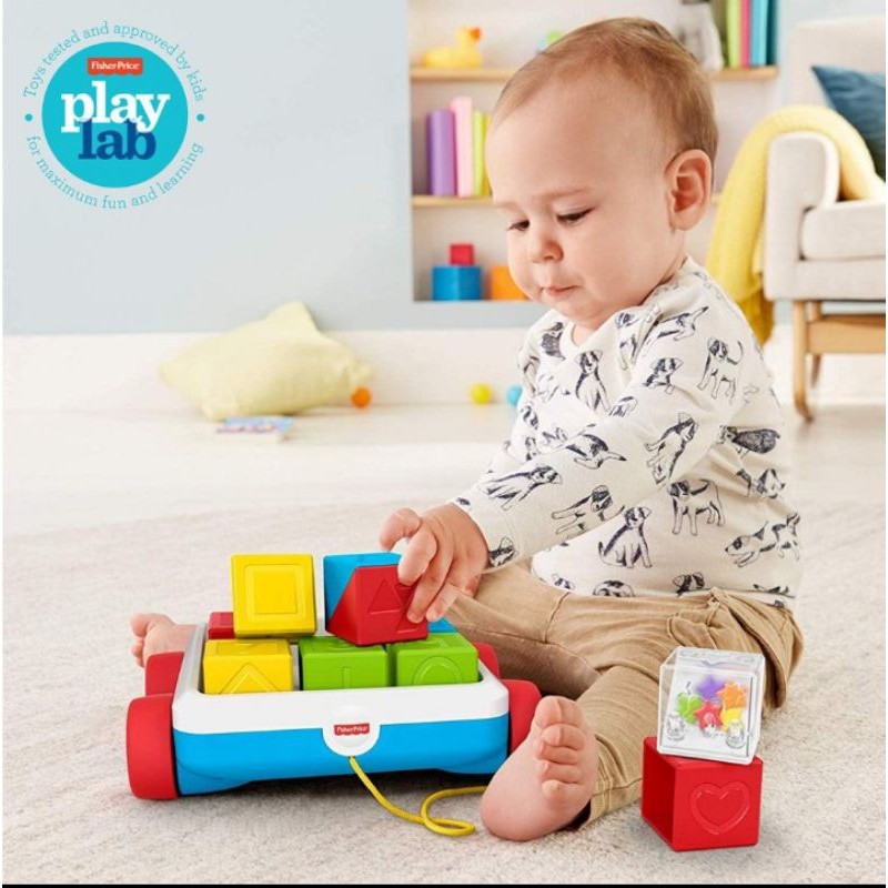 Jual Fisher Price Pull Along Activity Blocks - Mainan Balok Edukasi Anak | Shopee Indonesia