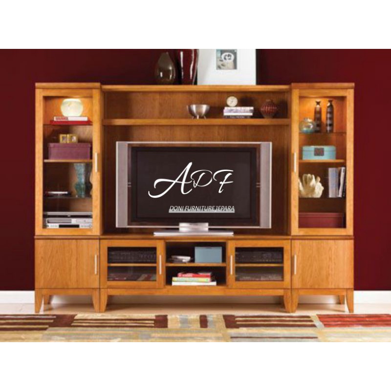 Jual Bufet Tv Minimalis Partisi Penyekat Ruangan Kayu Jati | Shopee ...