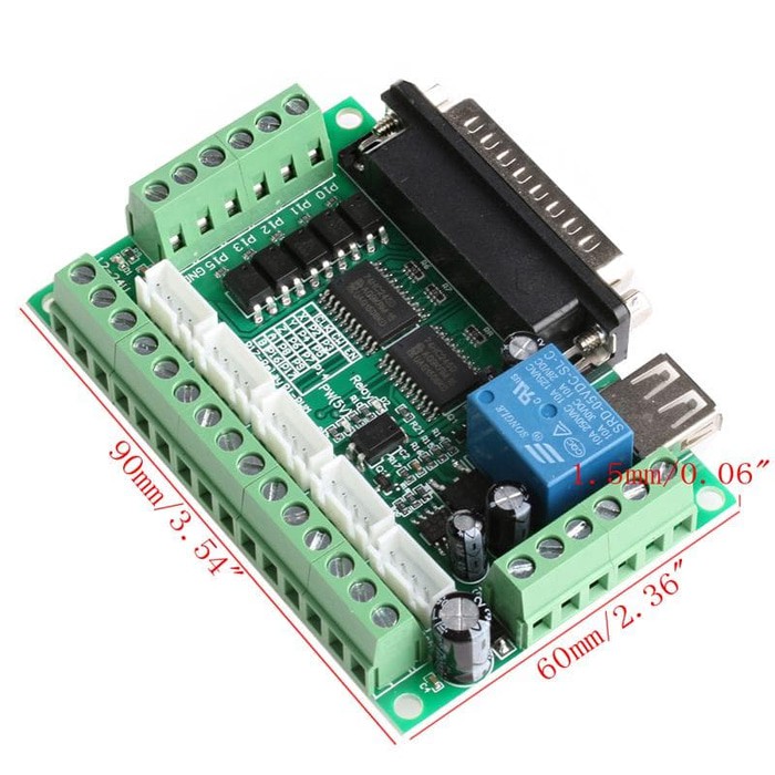 Jual MACH3 5 Axis CNC Breakout Board With Optical Coupler | Shopee ...