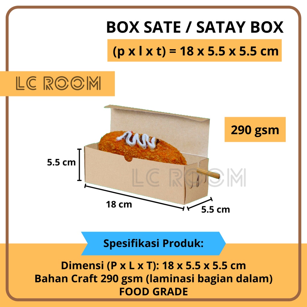 Jual Paper Box sate taican taichan takoyaki hotdog box corndog kotak ...