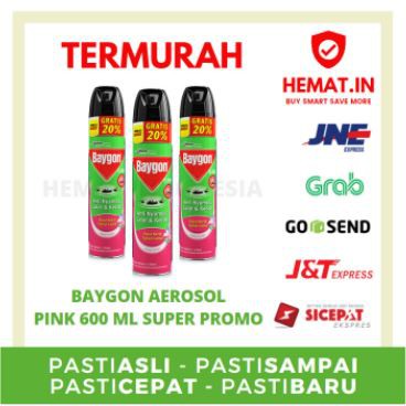 Jual BAYGON AEROSOL PINK FLOWER GARDEN 600 675 ML SPRAY PROMO SUPER ...