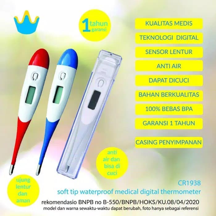 Jual Crown termometer digital/termometer bayi baby anak/termometer ...
