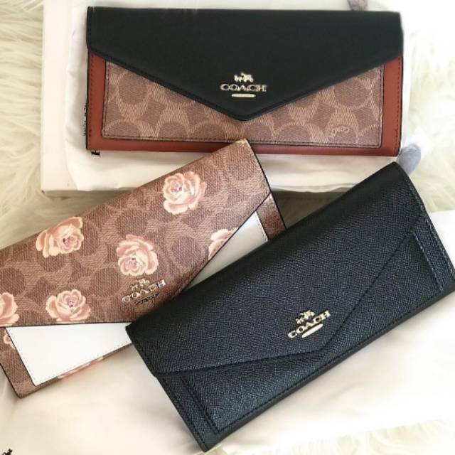Jual NEW Coach Long Wallet Envelope Dompet | Shopee Indonesia