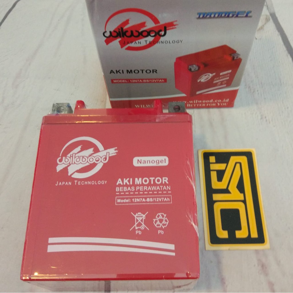 Jual Accu Free Maintenance / Aki Kawasaki KLX 150 12N7A NanoGell Bebas Perawatan Wilwood ...