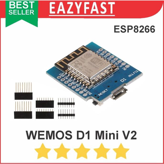 Jual Wemos D1 Mini V2 ESP8266 ESP 8266 Wifi Wireless Internet Arduino IoT efst90 Kualitas Baik ...