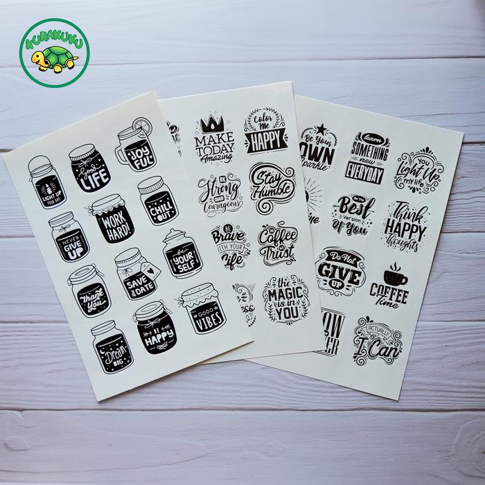 Jual Sticker / Stiker Deco Aesthetic Pack All About Words 004 Utk ...