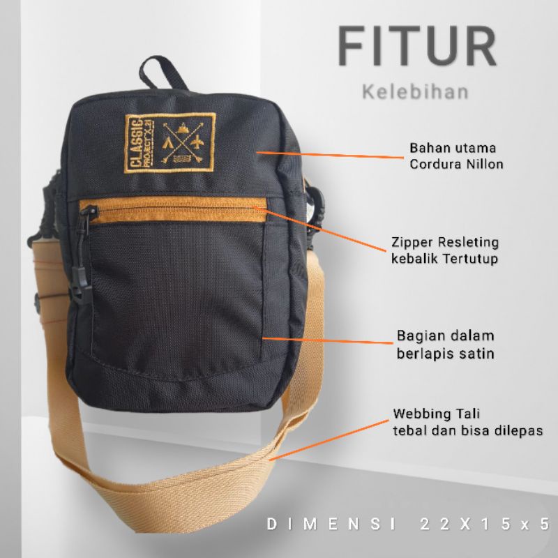 Jual Tas Selempang Mini Kotak Pria Distro Slingbag Kerja Unisex Simpel ...