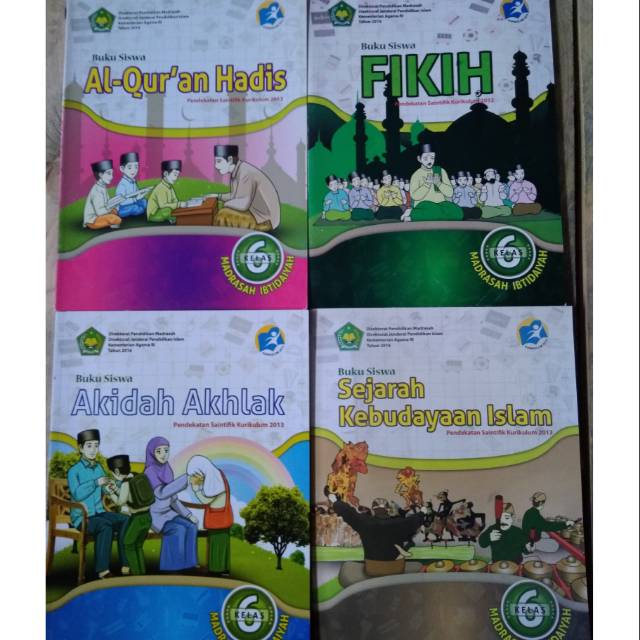 Jual Buku siswa mi kelas 6 (Al quran hadist, fikih, Akidah Ahlak, SKI) 4 buku | Shopee Indonesia