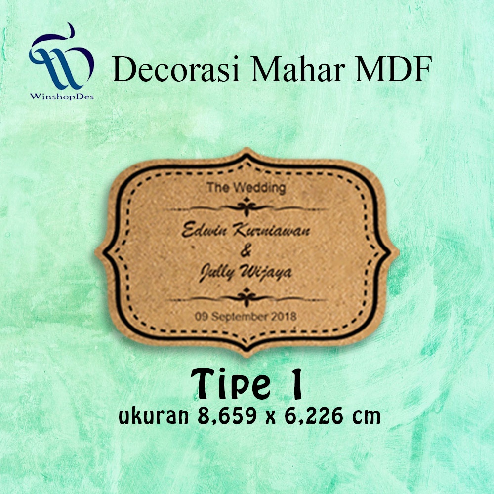 Jual Nama kayu MDF custom decorasi mahar / scrabbook / name tag kayu ...