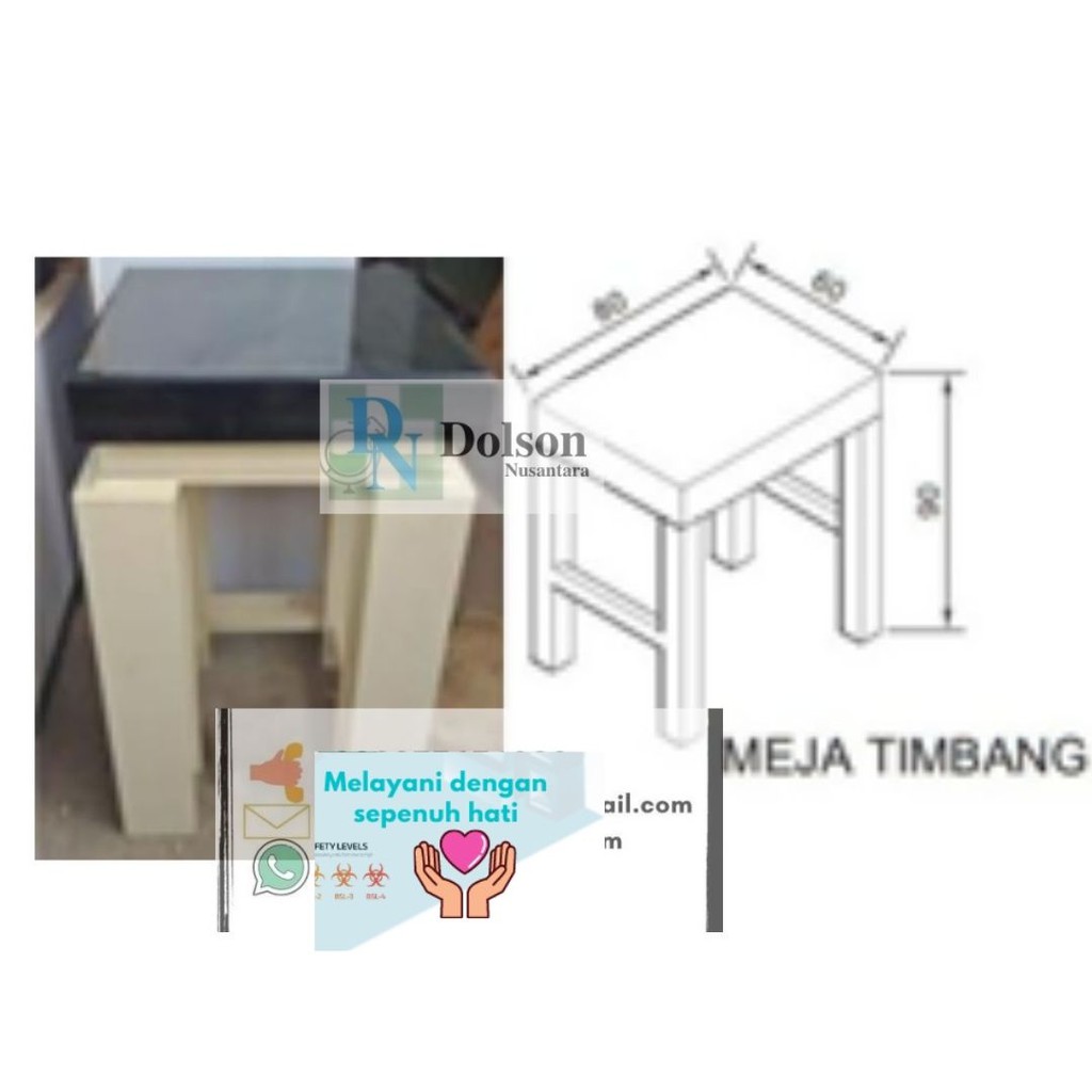 Jual Meja Timbang Anti Getar Lab Analytical Table Laboratorium 800 x ...
