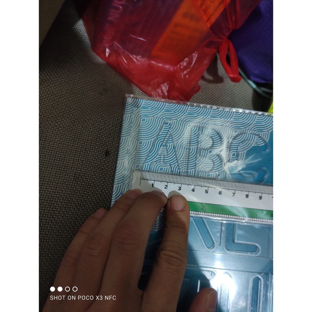 Jual penggaris mal huruf butterfly ha 450 tinggi 4 cm lebar 3 cm per ...