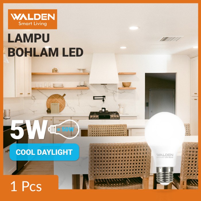 Jual Lampu Bohlam LED Walden 5 Watt Putih/Cool Daylight ( HARGA GROSIR ...