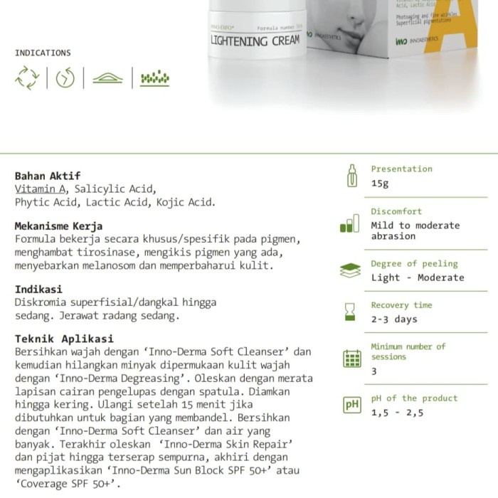 Jual Wajah-Scrub- Inno-Exfo Lightening Cream 15G Peeling Acne ...