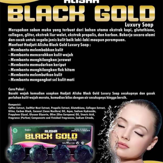 Jual ALISHA BLACK GOLD luxury soap ( BELI 2 DAPAT 4 ) | Shopee Indonesia