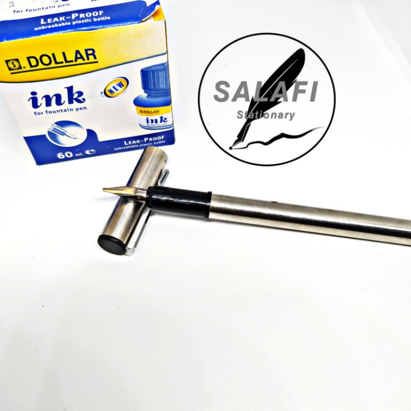 Jual Satu set fountain pen kaligrafi japan nib 1Mm tinta isi dollar 60 ...