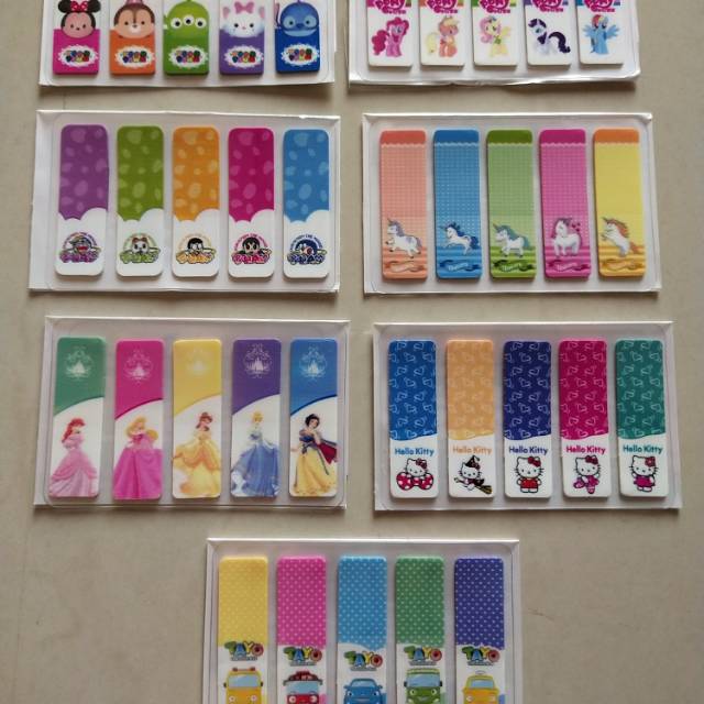 Jual Pembatas Buku Eceran / Pembatas Buku Karakter / Sticky Marker ...