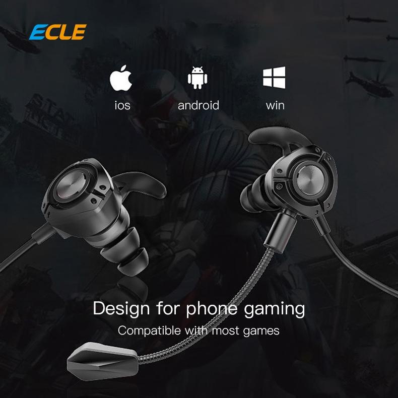 Jual Ecle Gaming Earphone E-Sport Video Game Hifi Headset Stereo Bass ...