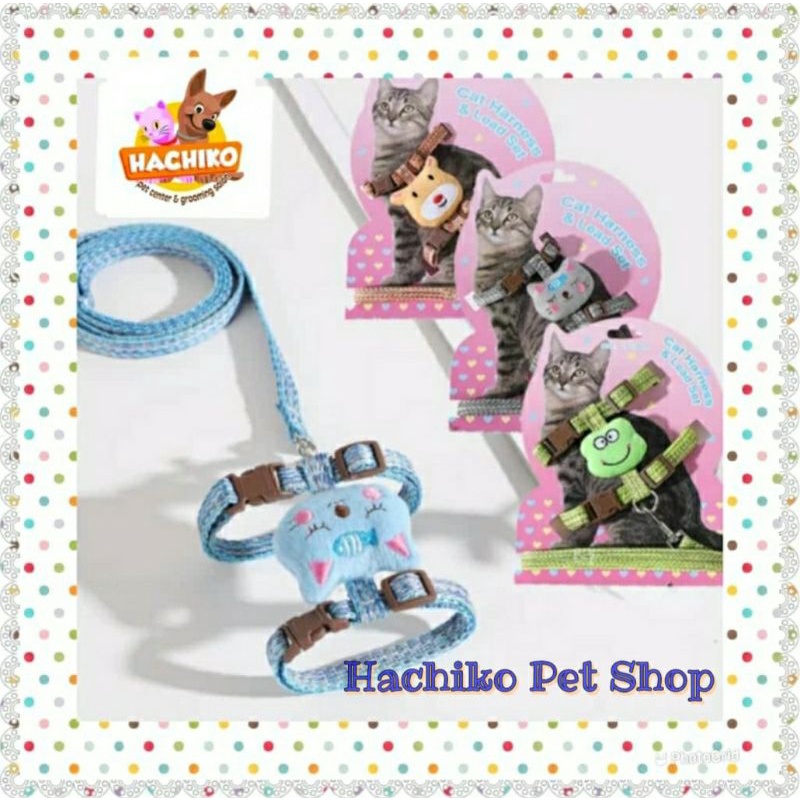 Jual Cat Harness& Lead Set A-50/Harness Kucing (ada boneka) | Shopee ...
