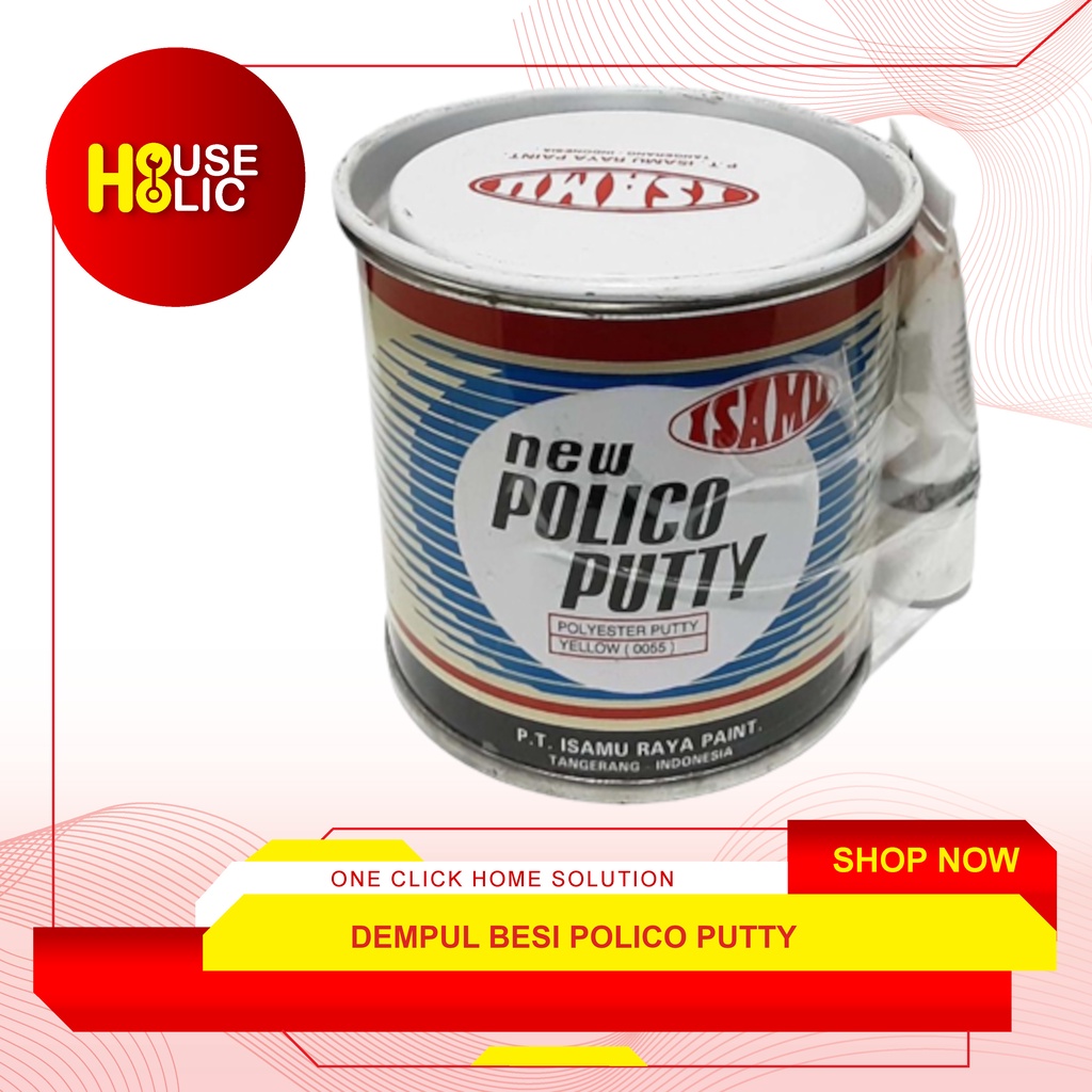 Jual Dempul ISAMU Polico Putty 1 kg / Dempul Plastik Besi Kayu Fiber ...