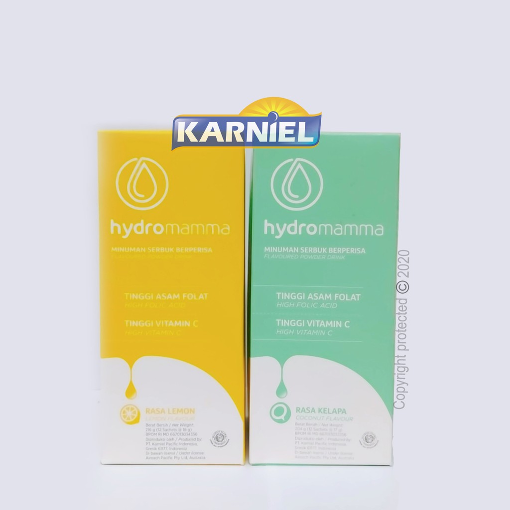 Jual 2 BOX Hydromamma COCONUT LEMON Asam Folat Vit C Hydromama Hydro ...