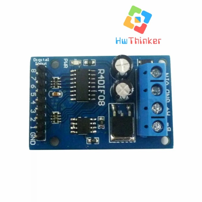 Jual R4DIF08 8CH DC 12V 8-12MA Digital Input Switch Module RS485 Modbus ...