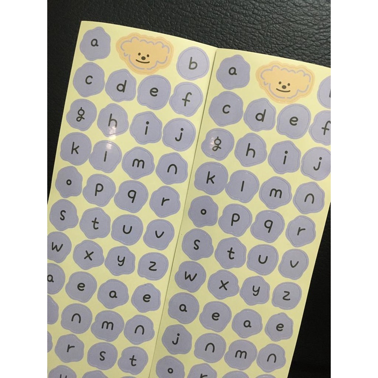 Jual STICKER DECO 1 LBR HURUF WARNA ANTI AIR STIKER COLOR ALPHABET ...