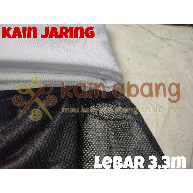 Jual kain jaring bahan jala warna hitam dan putih harga murah ...