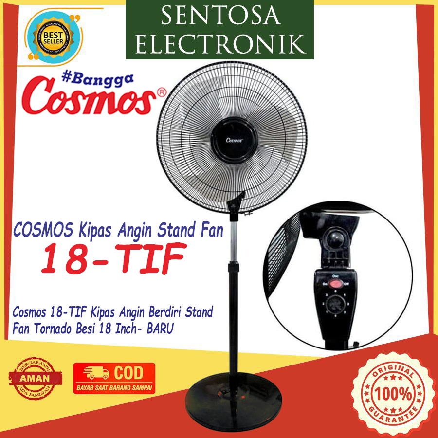 Jual Cosmos 18-TIF Kipas Angin Berdiri Stand Fan Tornado Besi 18 Inch ...