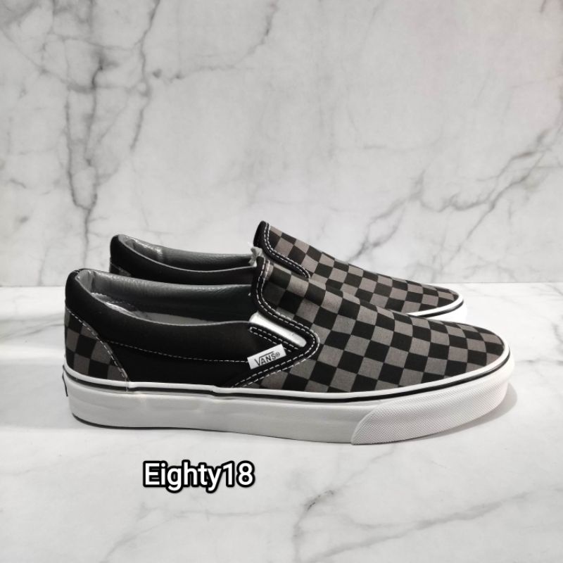 Jual Vans Slip On Black Pewter Checkerboard Original Resmi PT. Navya ...