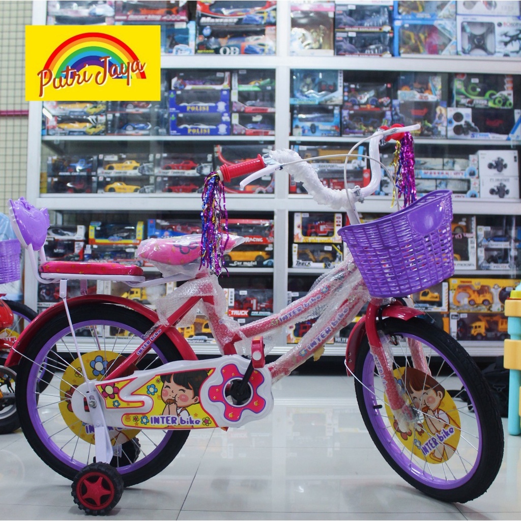 Jual Sepeda Anak Roda Empat Cewe "16" dan "18" inch Inter bike | Shopee ...