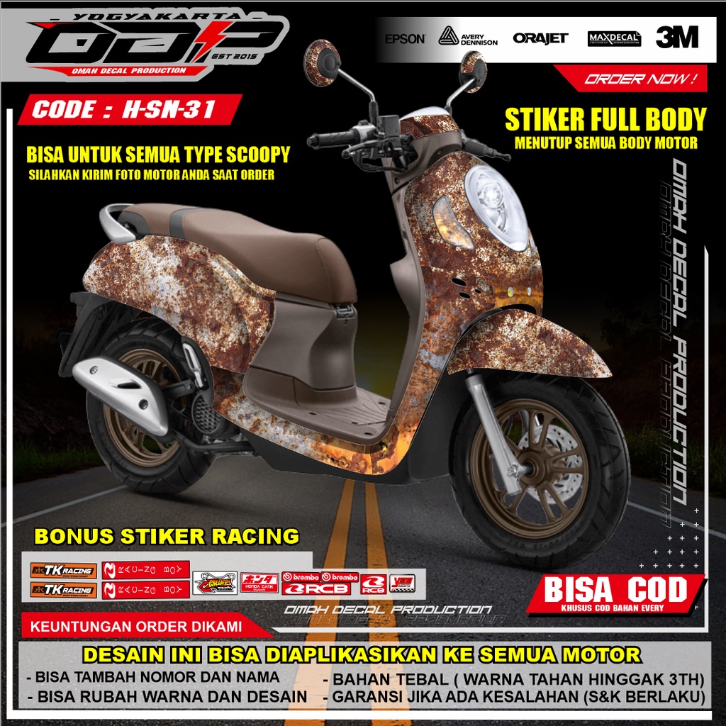 Jual DECAL SCOOPY FULLBODY DEKAL SCOOPY HONDA MOTIF ABSTRAK DEKAL ...