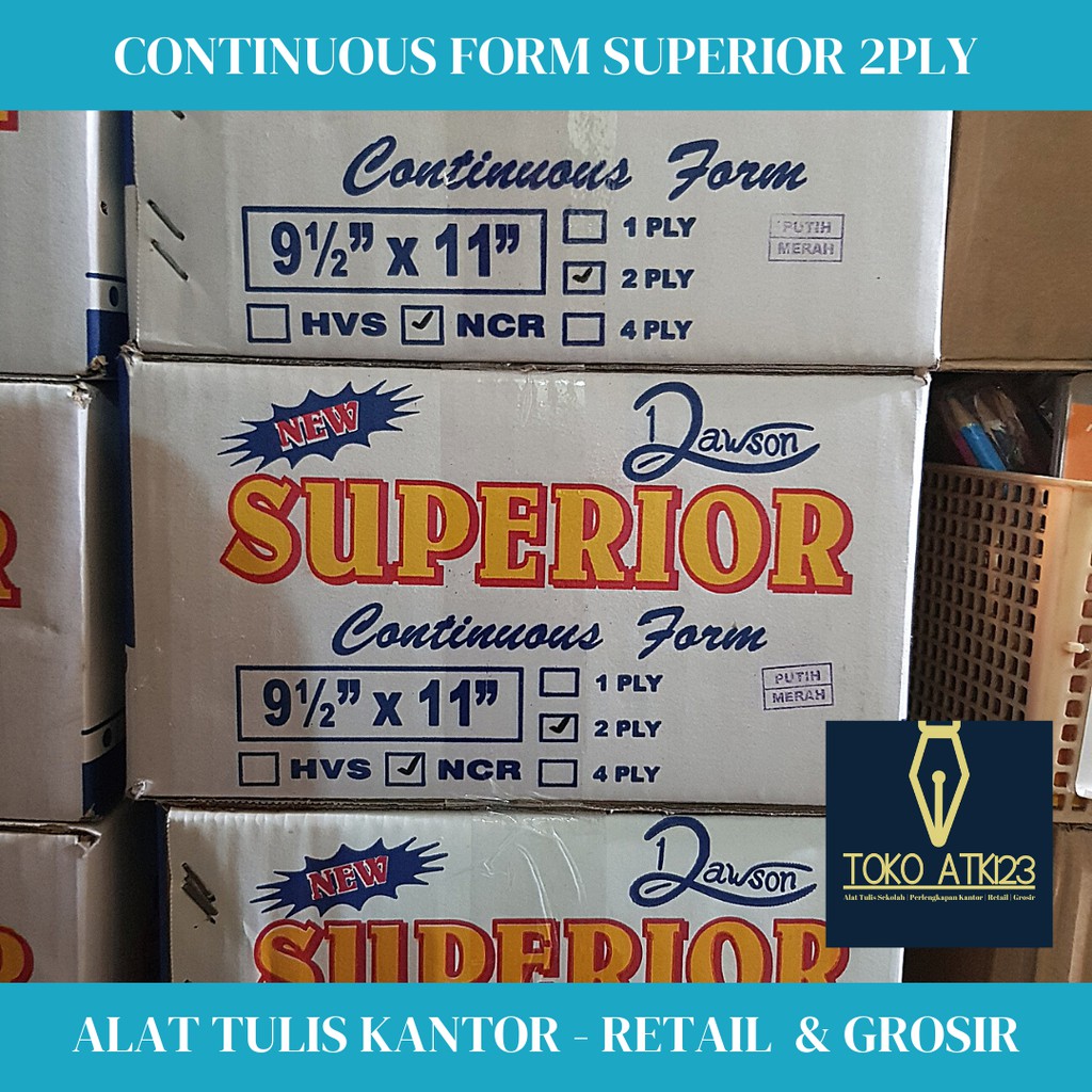 Jual Continuous Form Superior Uk. 9,5" x 11" Rangkap 2 (2 Ply) | Shopee ...