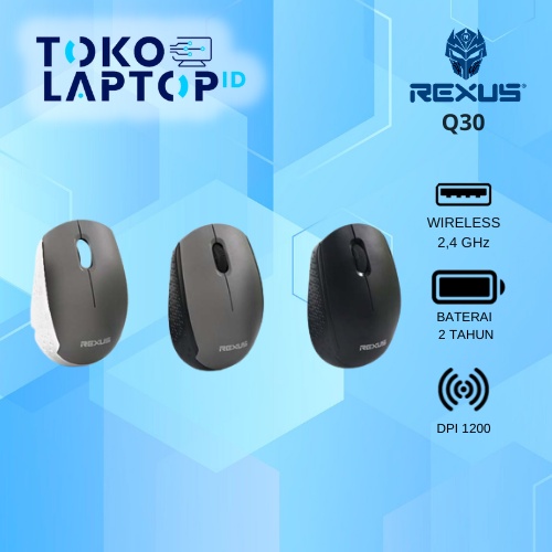 Jual Rexus Q30 Wireless Office Mouse Garansi Resmi | Shopee Indonesia