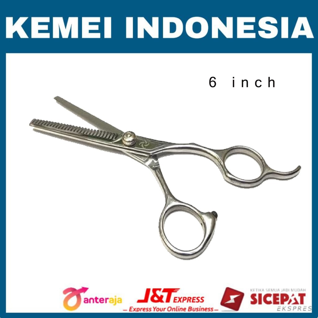 Jual kemei indonesia Gunting sasak / gunting penipis rambut | Shopee ...