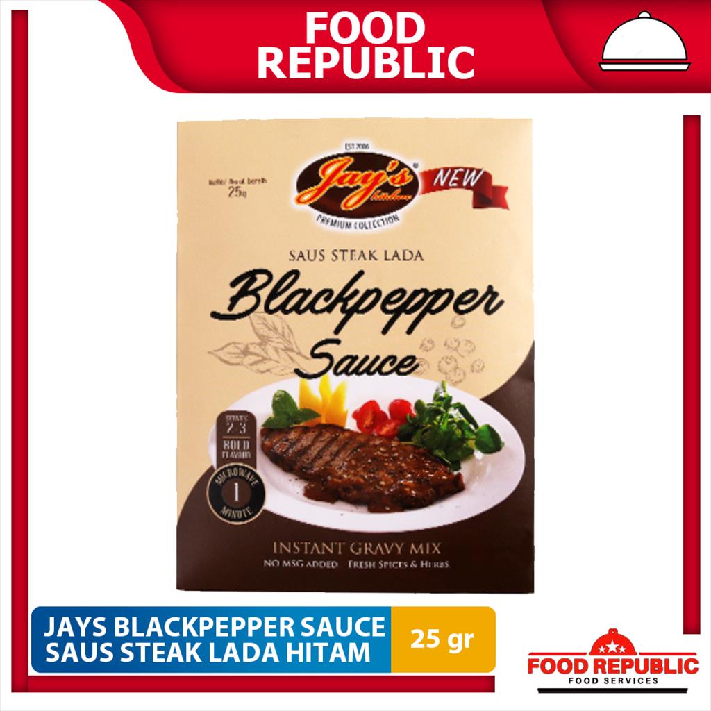 Jual JAYS BLACK PEPPER SAUCE MIX 25 GR - SAUS STEAK LADA HITAM HALAL ...